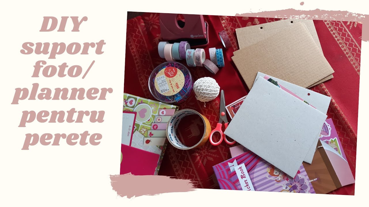 DIY suport foto/ planner pentru perete - YouTube