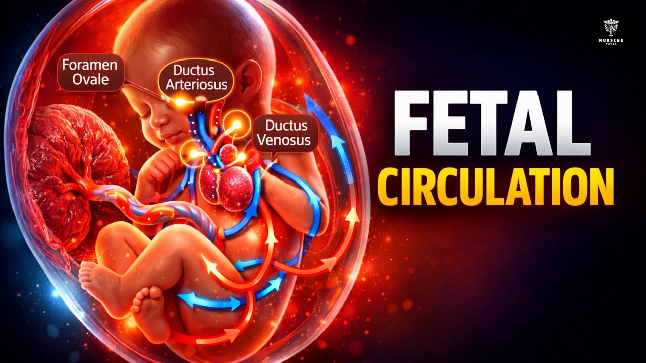 Fetal Circulation-Explained Clearly (Placenta, umbilical vein, Ductus ...