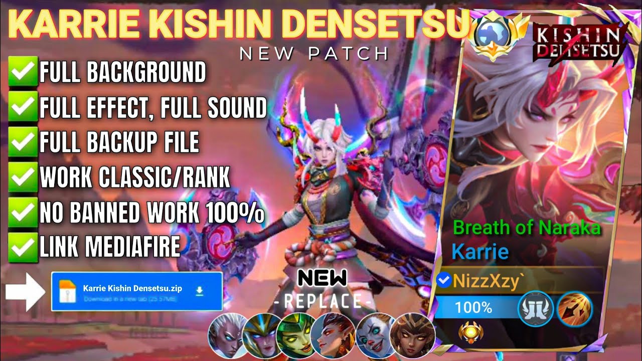 Script Skin Karrie Kishin Densetsu No Password | Full Effect Voice ...