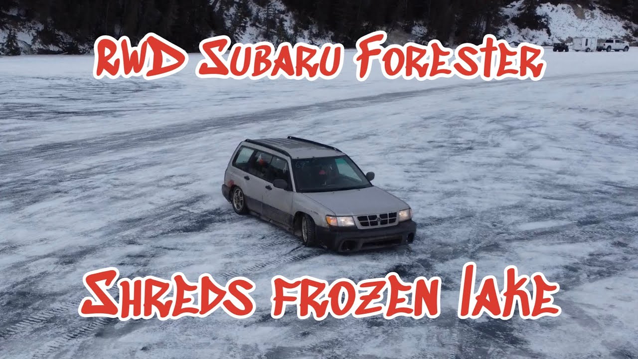 RWD Subaru Forester SHREDS Frozen Lake #drifting - YouTube