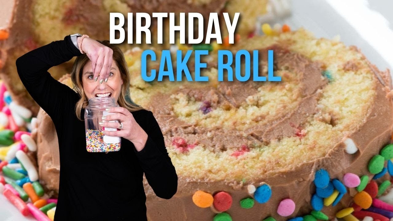 BIRTHDAY CAKE ROLL - YouTube