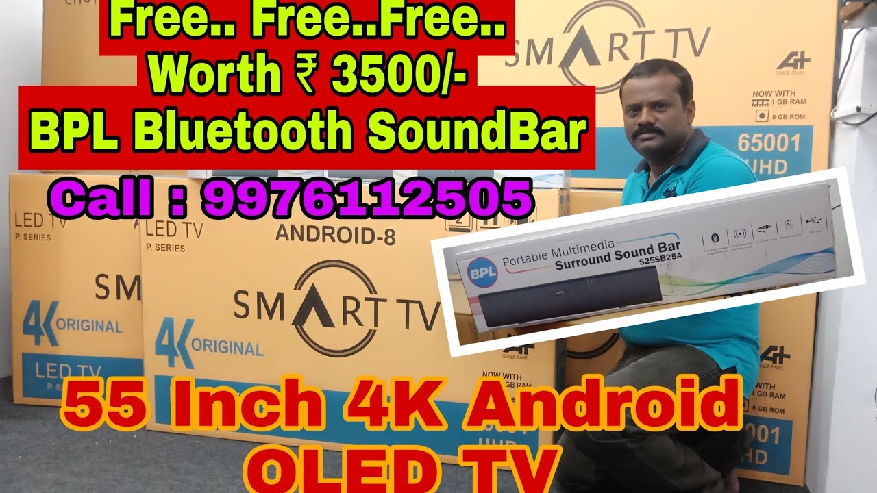 Free Free BPL Bluetooth SoundBar Worth ₹ 3000/- with 55 inch 4K Android ...