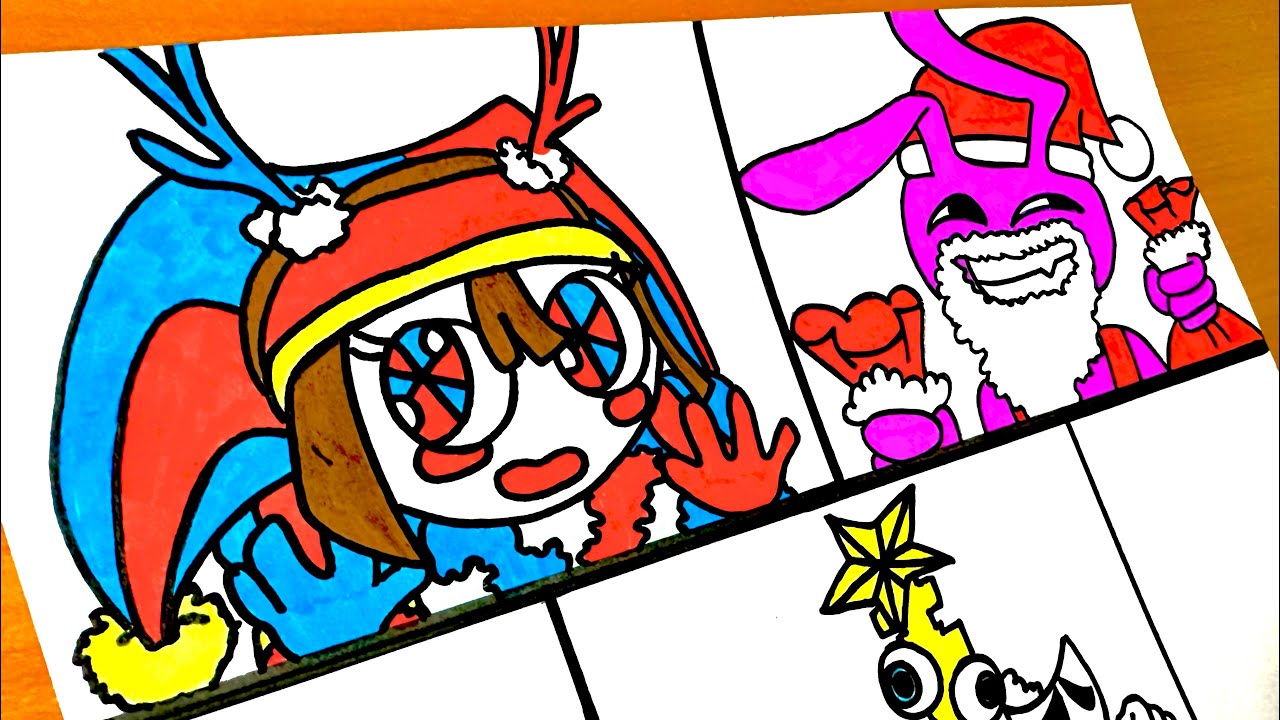 Drawing THE AMAZING DIGITAL CIRCUS CHRISTMAS STORY 🎄🎁 - YouTube