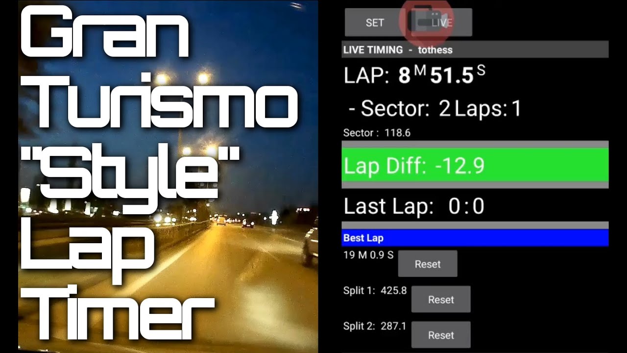 GPS Lap Timer DEMO (Route) - MoviChip Time Trial - YouTube