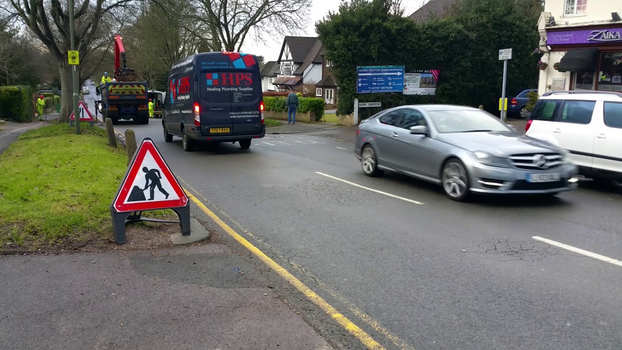 Nork Way highway obstruction. - YouTube