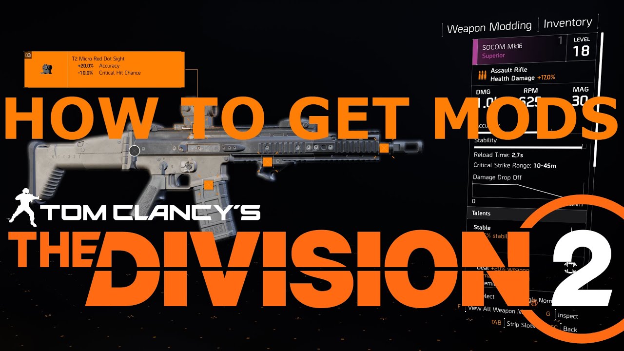 How to get Mods in The Division 2 - YouTube