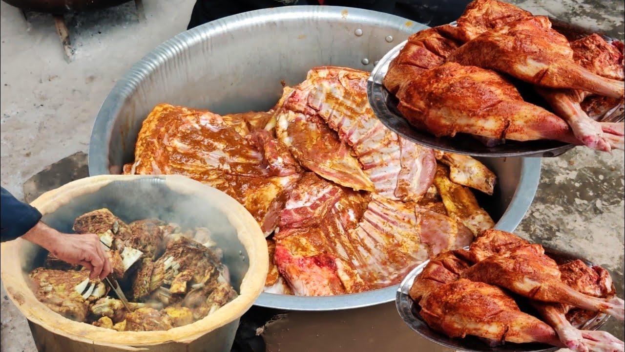 How to Roast whole Mutton Legs | Whole Dumba Legs Roast ki Recipe ...