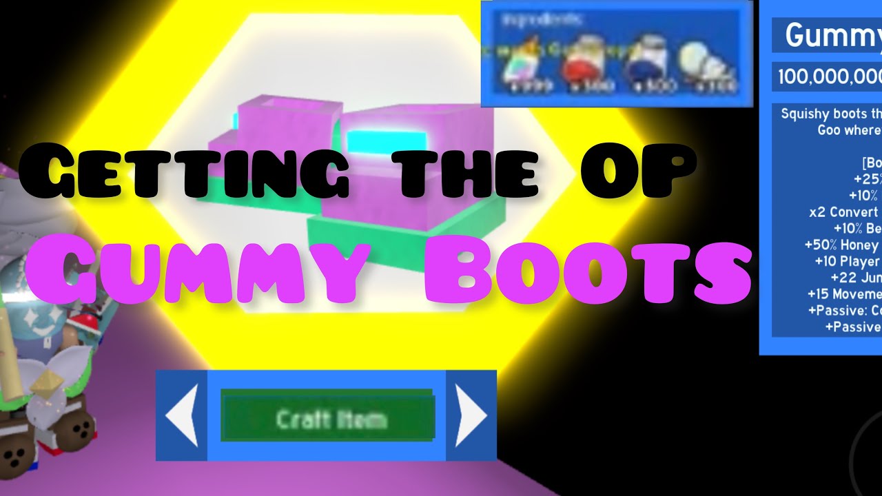 Getting Gummy Boots!! :) (Roblox Bee Swarm Simulator) - YouTube