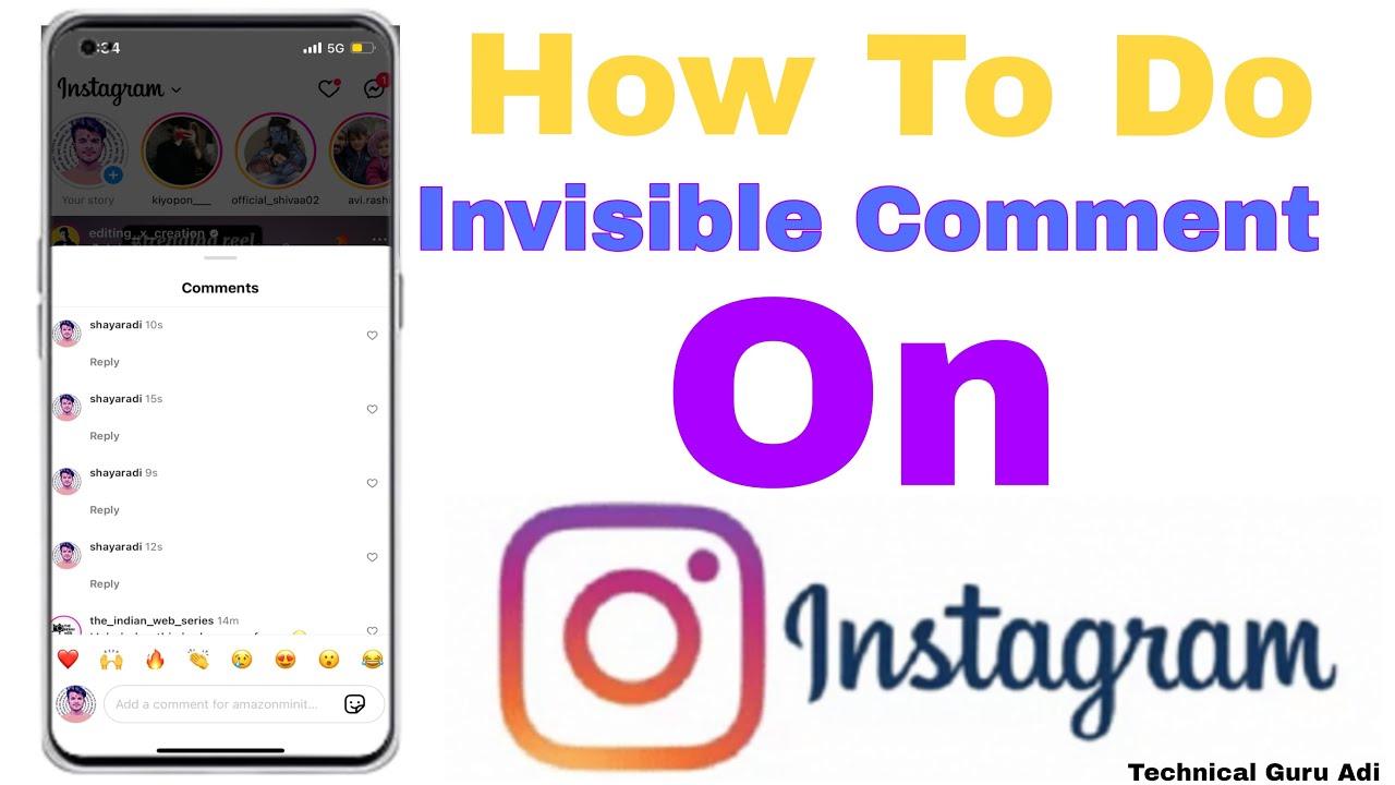 How to do invisible comment on Instagram | Instagram pe invisible ...