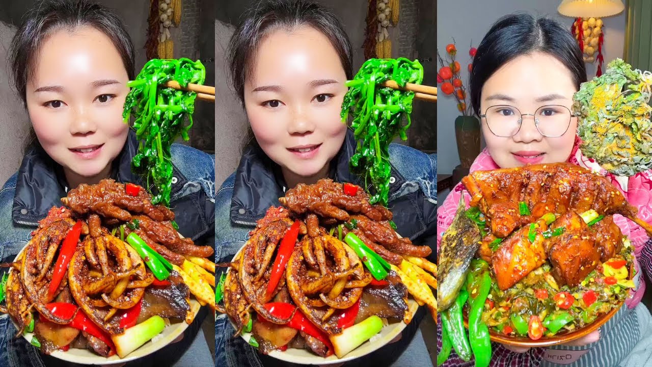 Let's eat show braised squid, chicken feet and The spicy cured duck ...