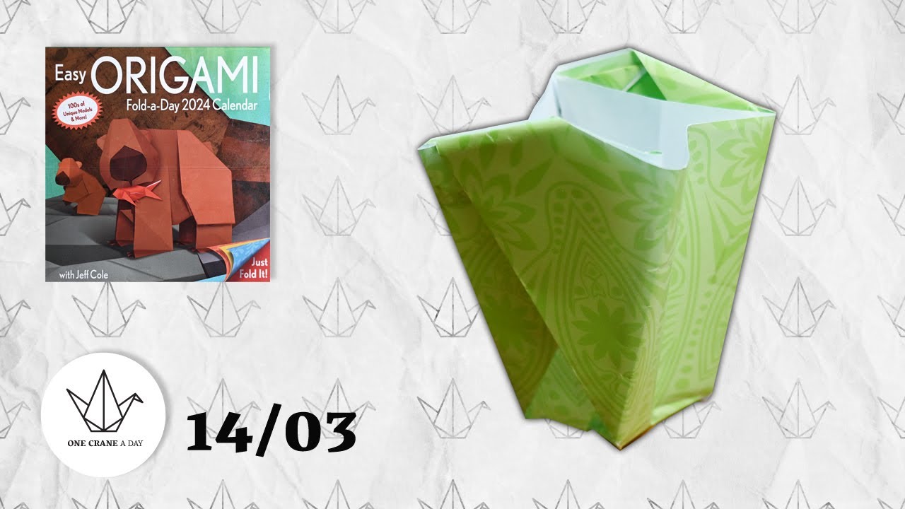 14/03 - Popcorn Bag - Easy ORIGAMI Calendar 2024 - YouTube