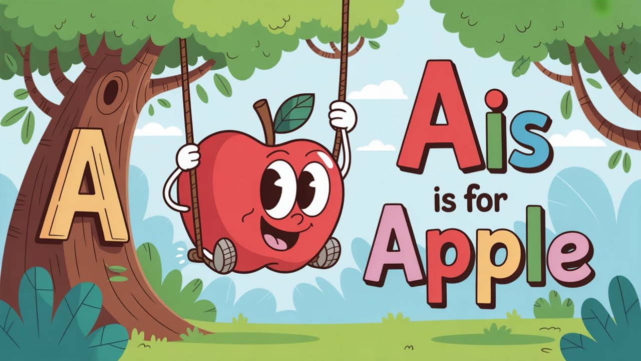 🎵 A-A-Apple 🍎 | ABC Learning for Toddlers 🌼 | Fun Cartoon Phonics Song ...