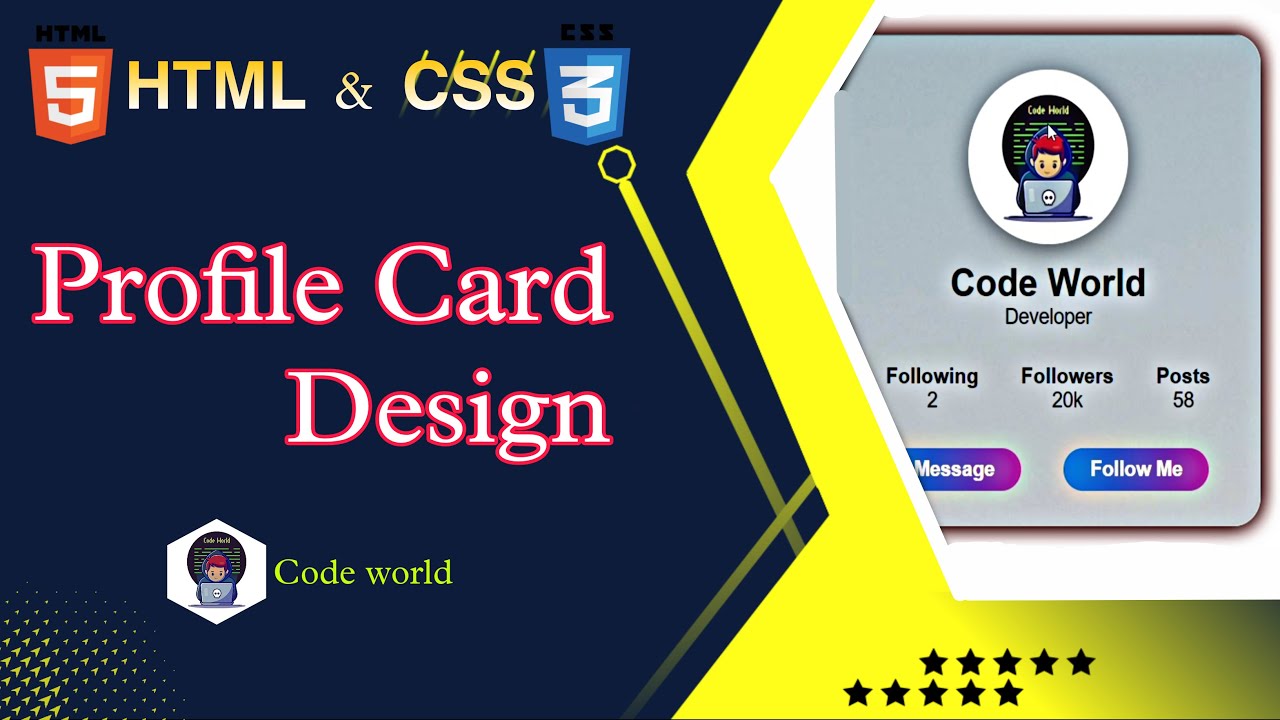 Profile Card Effect Animation Program Using Html And Css Html Css 4085