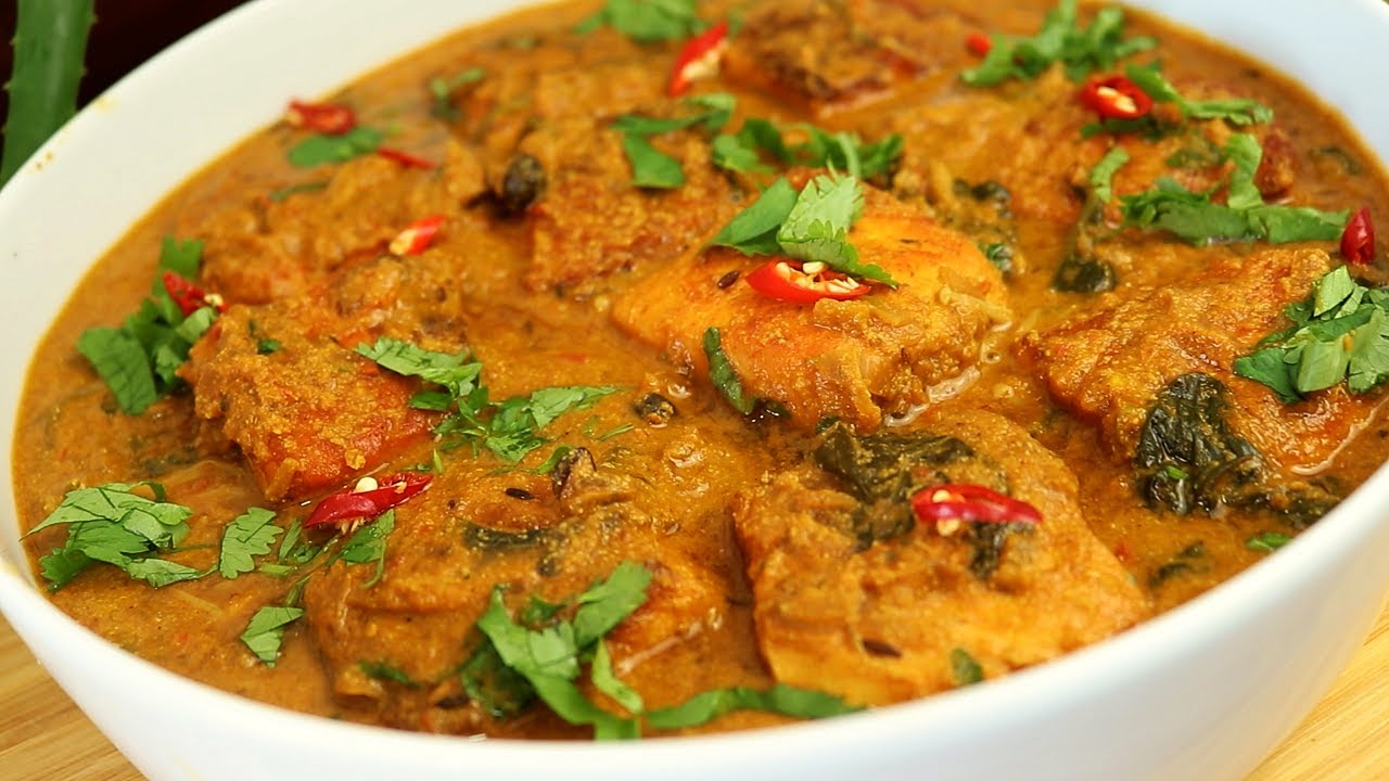 Fish Curry with Mushrooms & Spinach | Nepalese Home Cooking ...