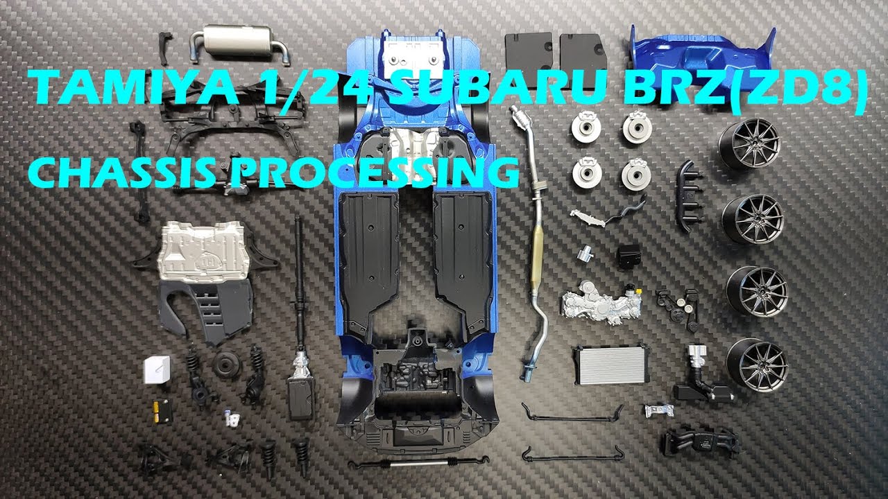 Building a SUBARU BRZ(ZD8) TAMIYA 1/24 Chassis Processing - YouTube