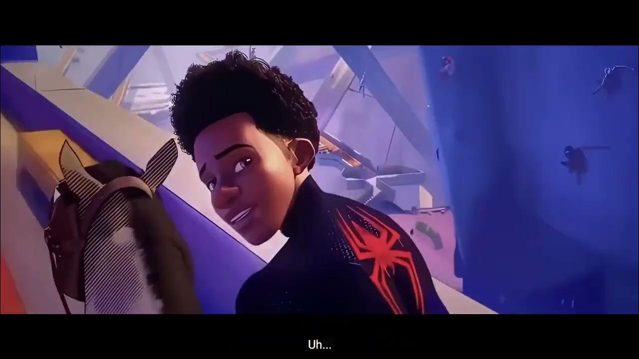 All Spiderman Are Chasing Miles Scene (spider-man Across The Spider
