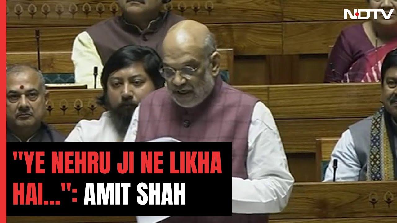 Amit Shah Narrates Ex-PM’s Letter To UN Over Kashmir Issue: "Ye Nehru ...