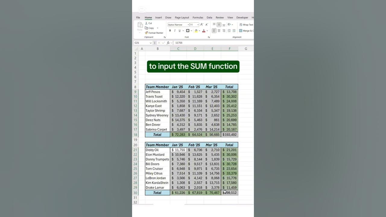 Say goodbye to =Sum in Excel! 🤯 #excel #exceltips #exceltricks #shorts - YouTube