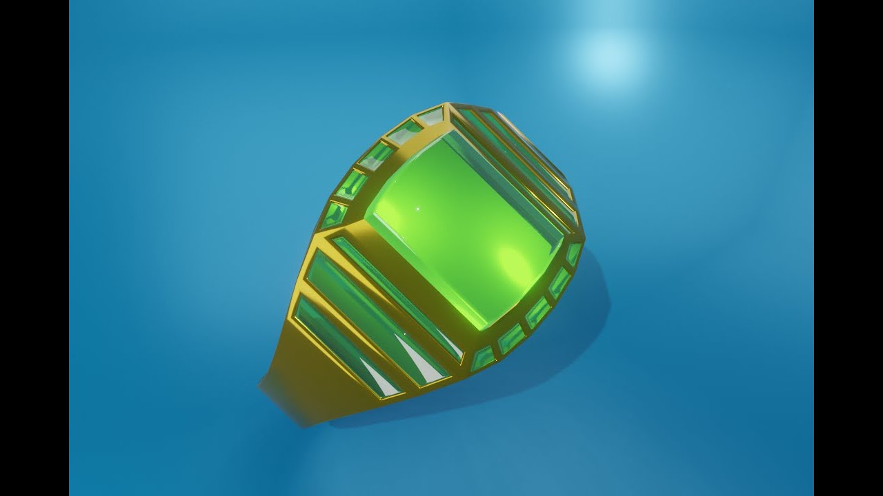 3d green ring animation - YouTube