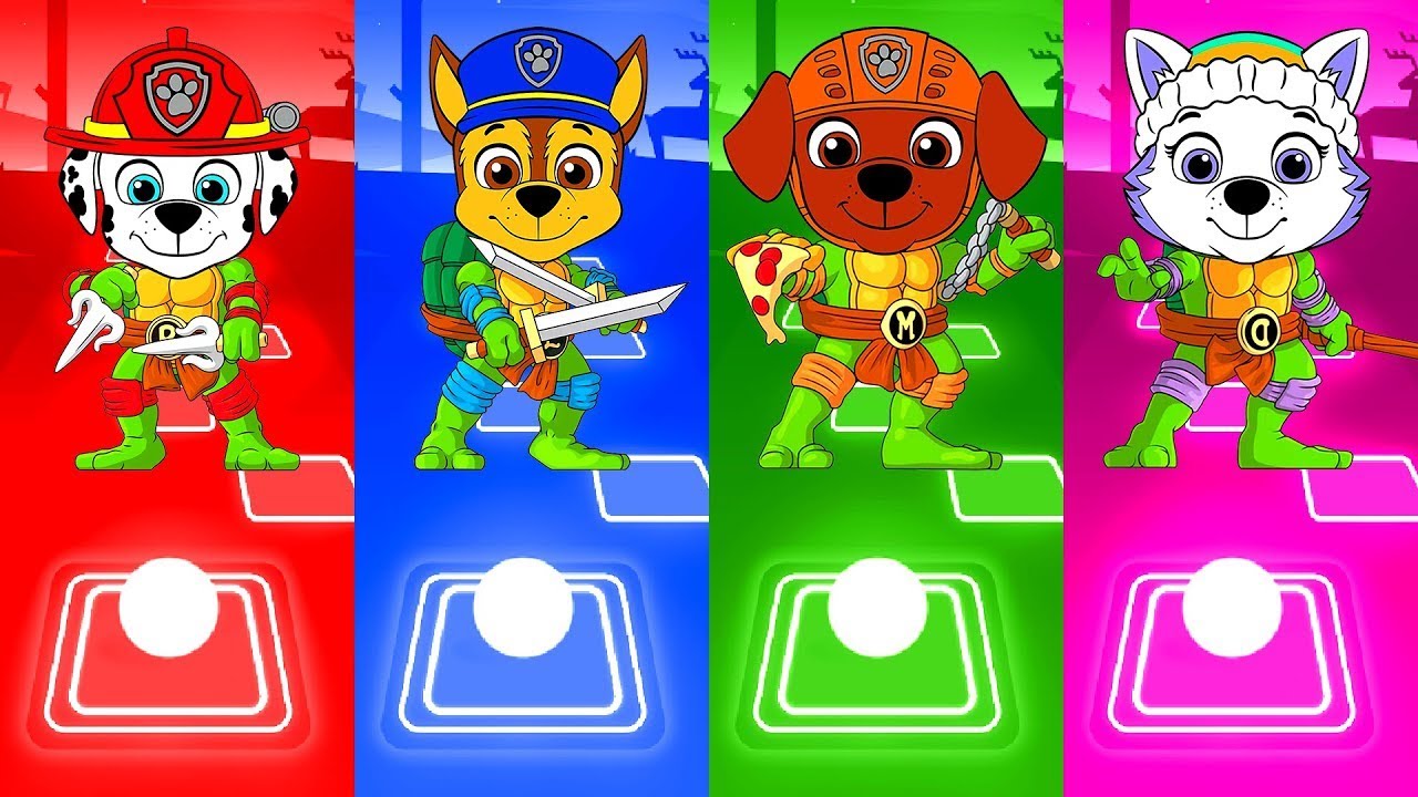 Paw Patrol Teenage Mutant Ninja Turtles Team Chase - Zuma - Everest ...