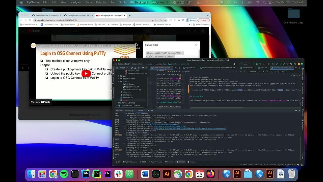 Adding a youtube video to mkdocs - YouTube