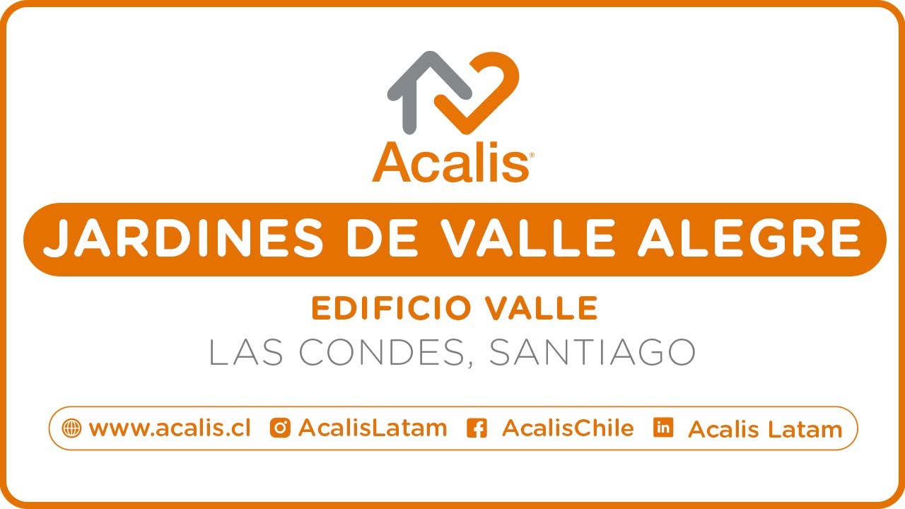 Acalis Jardines de Valle Alegre (Edificio Valle) - Las Condes - YouTube