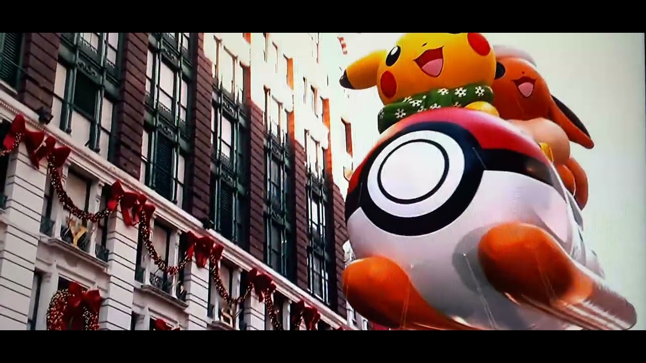 Pikachu and Eevee in Macy's Thanksgiving Day Parade 2022! - YouTube