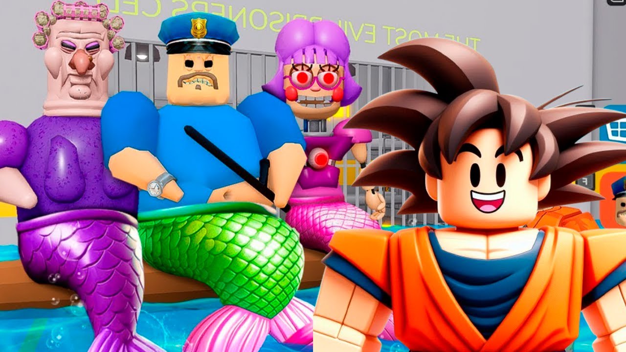 Goku’s Step by Step Guide to Escape Mermaid Barry’s Prison Run Obby 4K ...