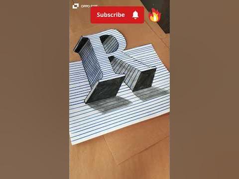 How to Draw Letter R 3D Trick Art 3D Drawing #viral #3d #shorts ...