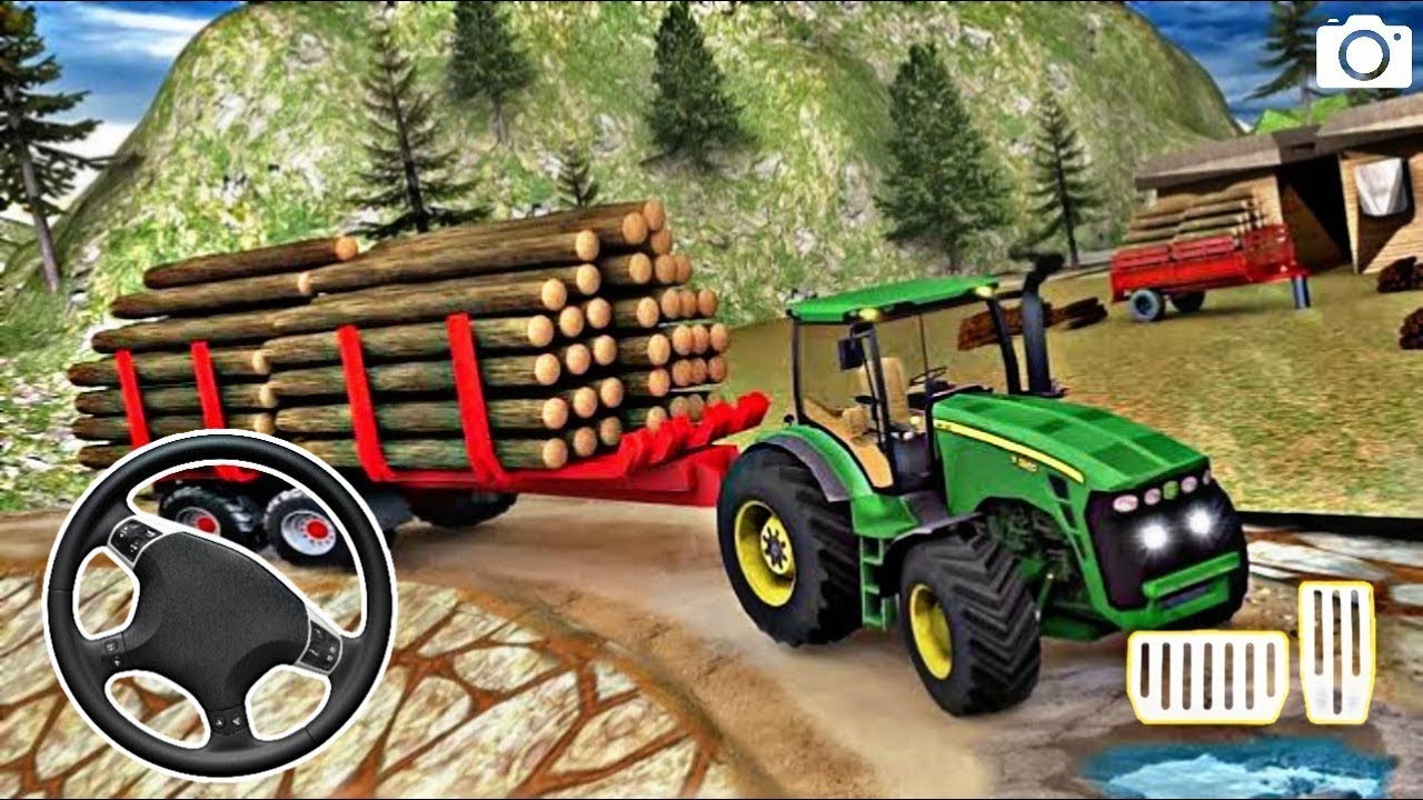 Hill Cargo Tractor Trolley Simulator Farming Game - Android Gameplay Tractor Trolley - Farming ...