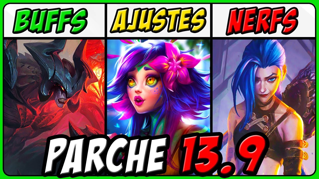 ¡NOTAS del PARCHE 13.9 de LOL en 2 MINUTOS! Nerfeo a JINX y Buff a ...
