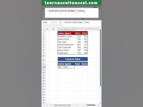 Excel Pro Trick: Unpivot data in Excel using Formulas with TOCOL Function - No Power Query ...