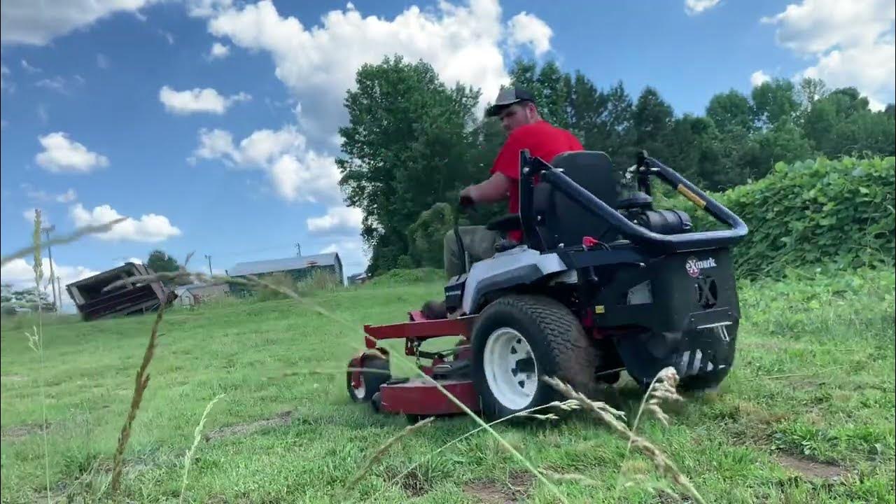 Mowing With Exmark Radius S Series 48in! - YouTube