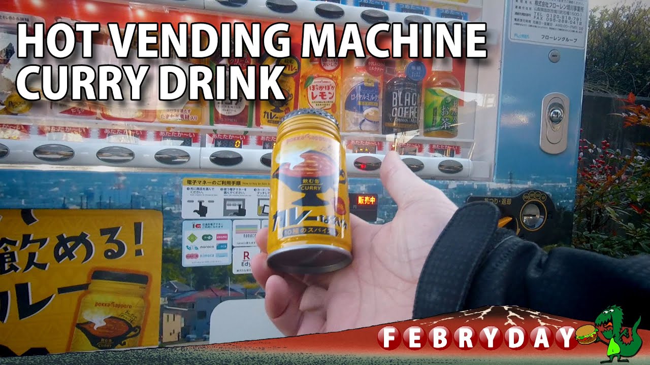 Hot Vending Machine Curry Drink | #Febryday 5 - YouTube