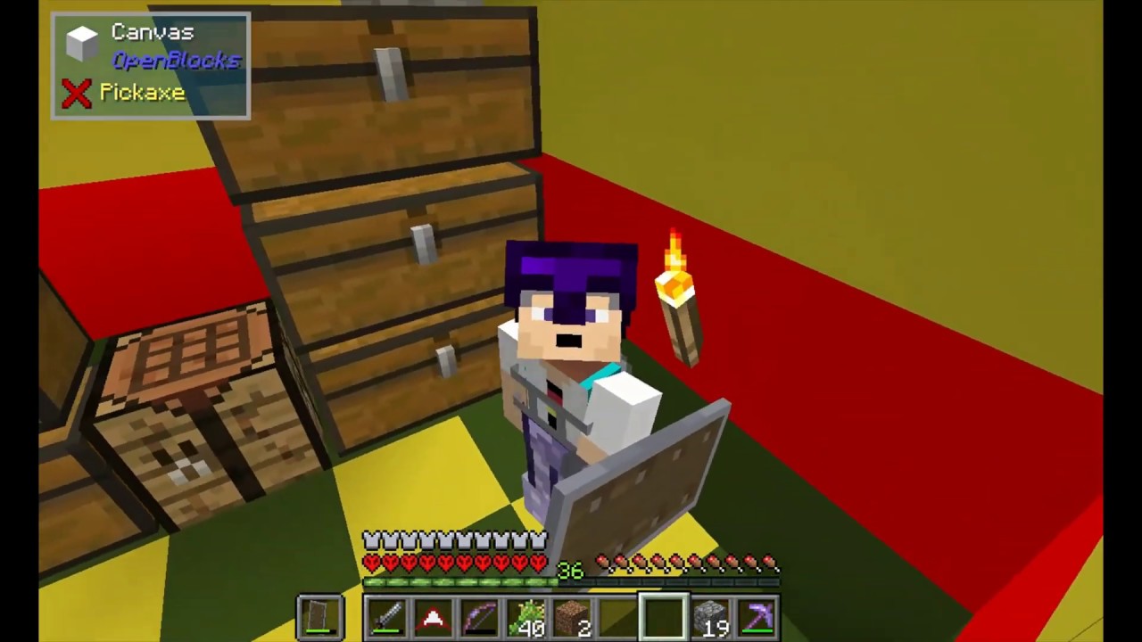 Minecraft Tutorial Mod ep.18.Fazendo tinta e pintando com Openblocks ...