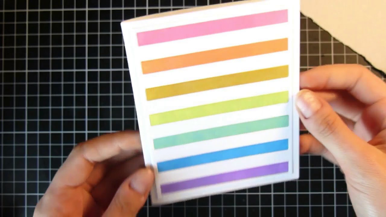 Rainbow Stripes Card || Cardmaking - YouTube