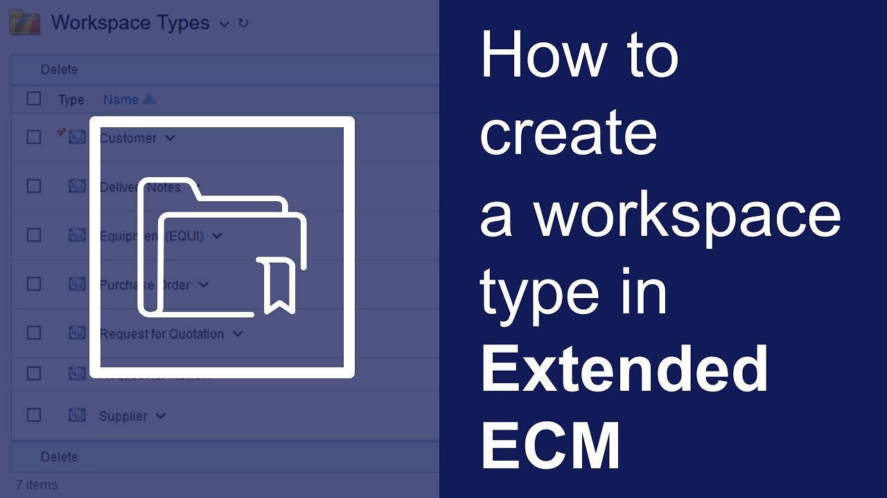 How to create a workspace type | OpenText Extended ECM Platform - YouTube