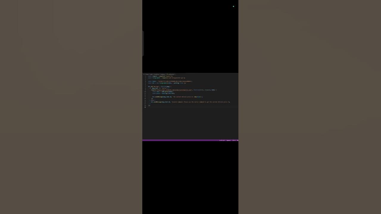 telegram chat bot using js - YouTube