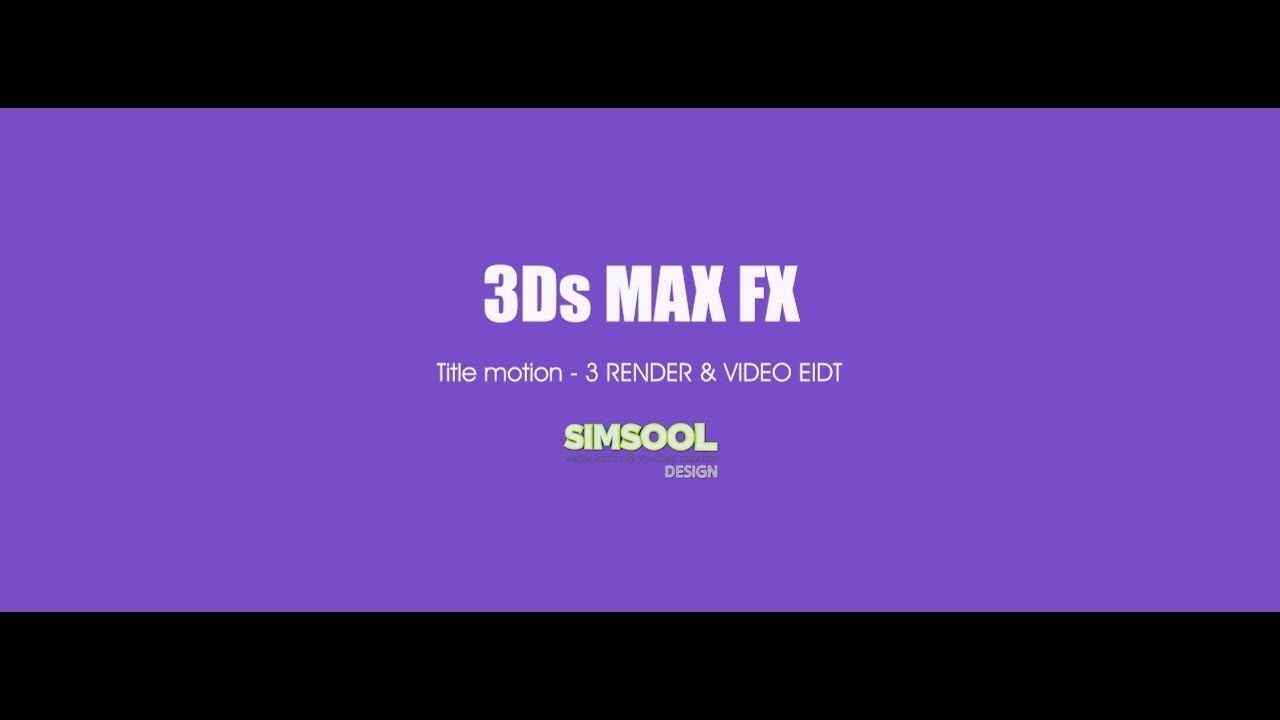 3ds MAX FX - TITLE MOTION TREE MODELING 3 RENDER - YouTube