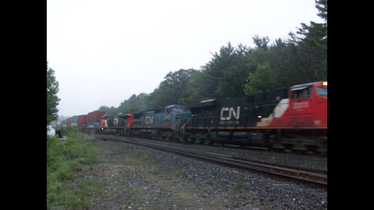 CN 2311 Leads CN Stack Train 111 w/Blue Devil Unit IC 2455 at Boyne ...