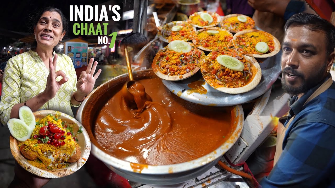 India’s No.1 Chaat in Mysore | Green Batani & Masala | 500 People Eat ...