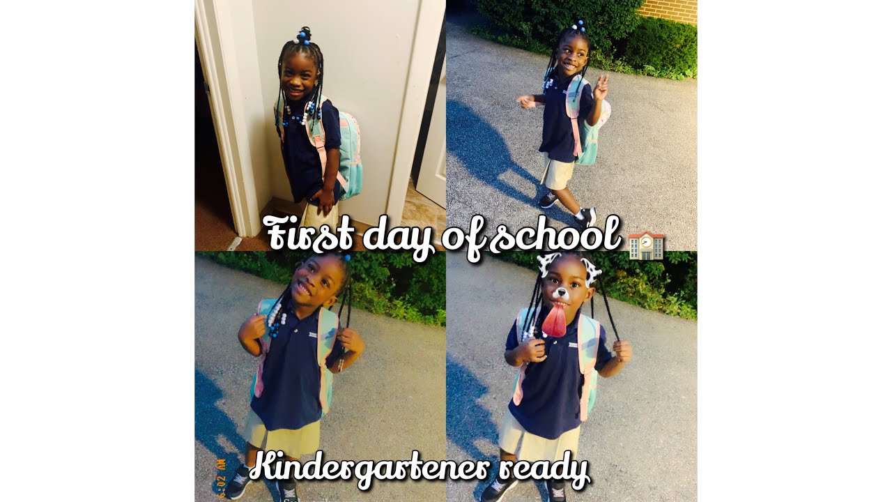 First day of school 🏫 she was nervous she peed on herself #firstdayofschool #kindergarten - YouTube