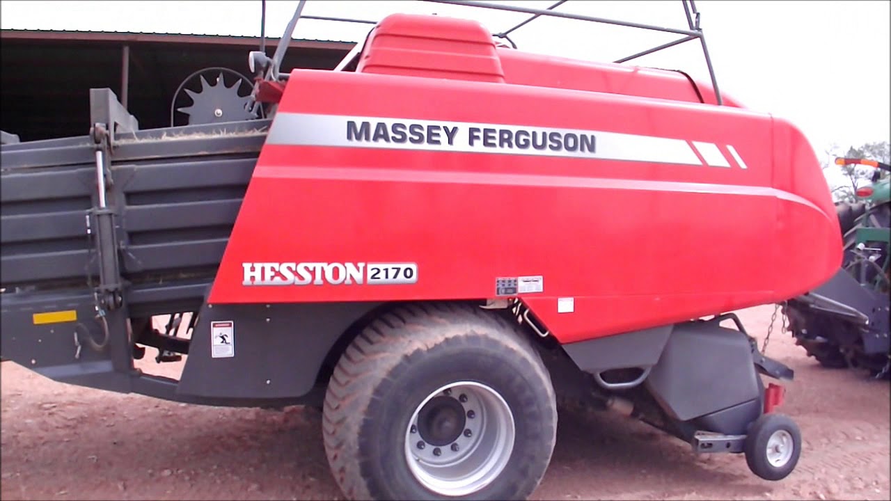 DB1692 Massey Ferguson 2170 Big Square Baler - YouTube