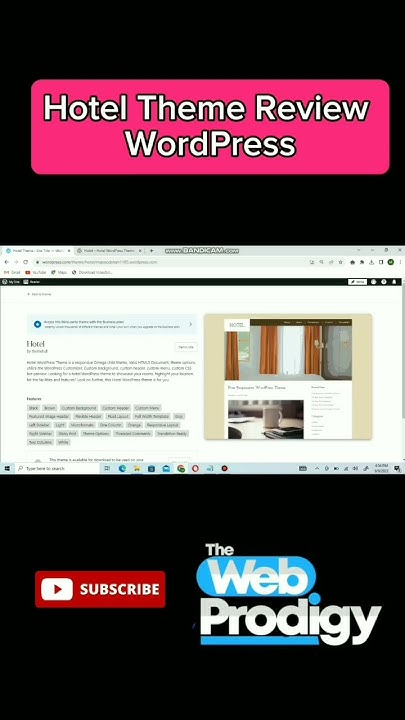 Hotel Theme Review Amazing theme | The Web Prodigy - YouTube