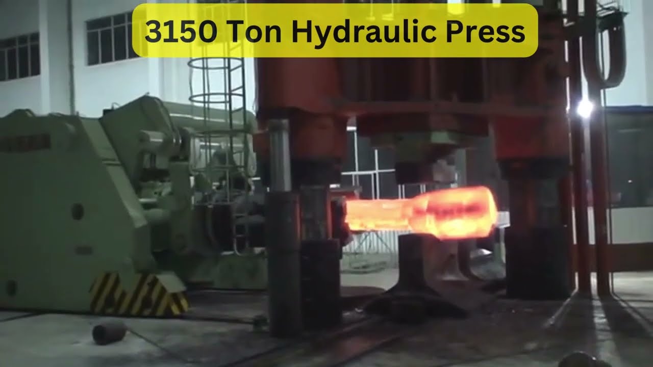 3150 Ton Hydraulic Press | Open Die Forging Process - YouTube