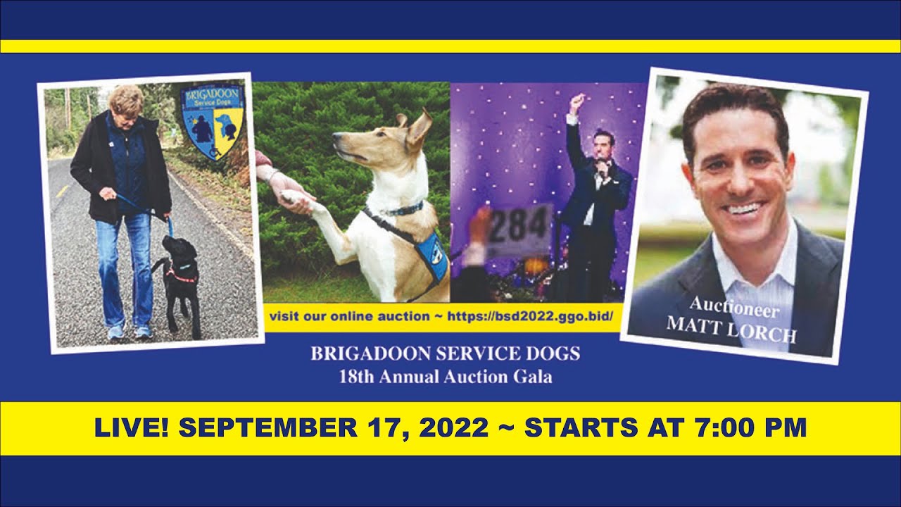 Brigadoon Service Dogs 18th Annual Gala Program & Live Auction - YouTube