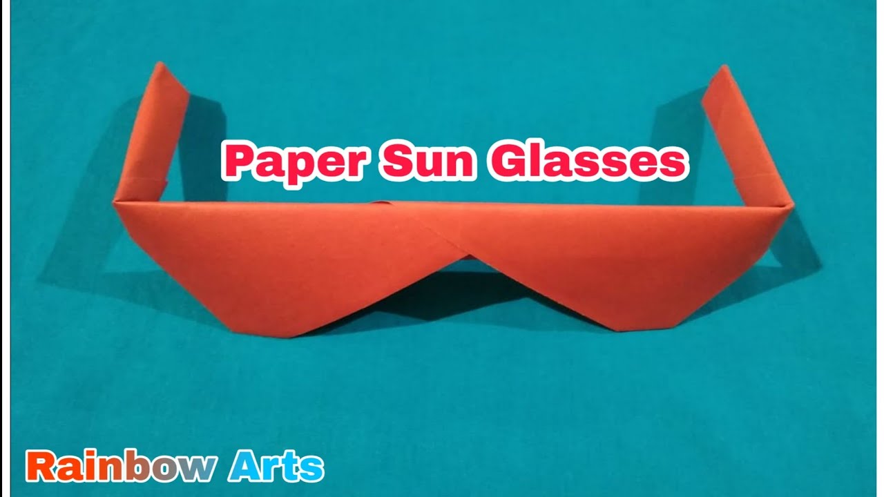 How to Make Paper Sun Glasses | Easy Paper Craft | Rainbow Arts - YouTube