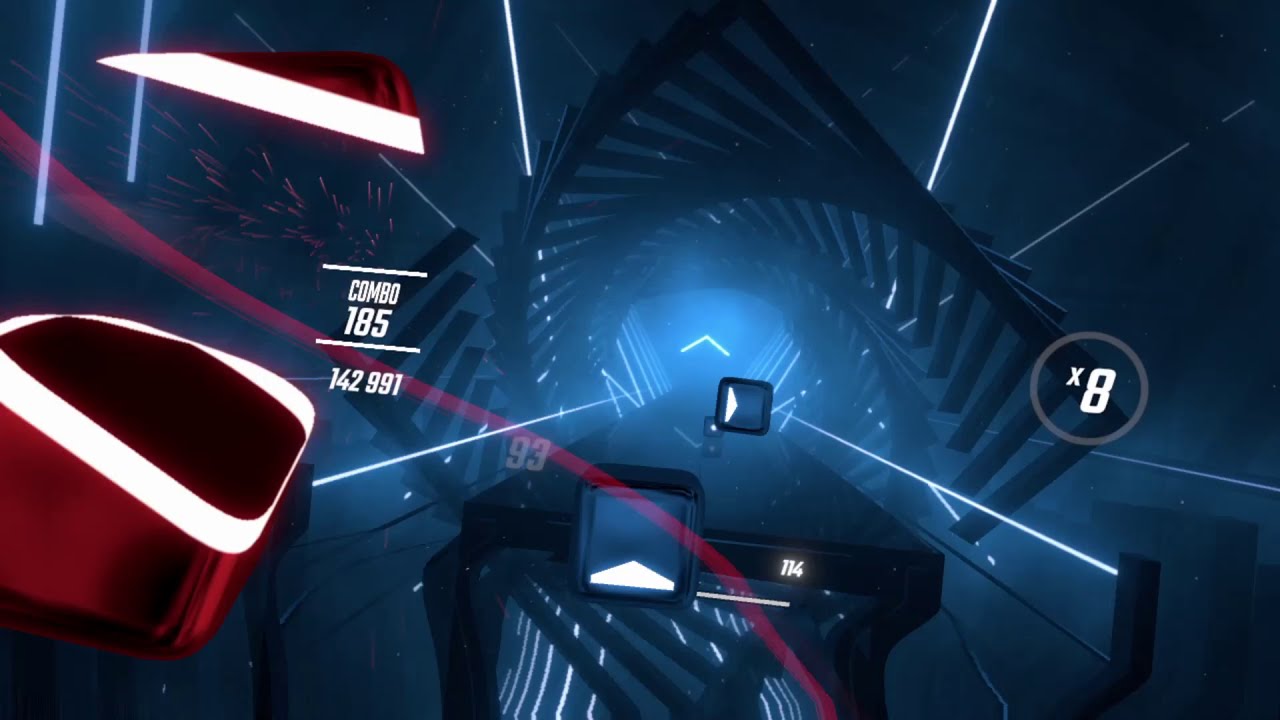 I Cut Blocks With a Light Sword In Beat Saber - YouTube