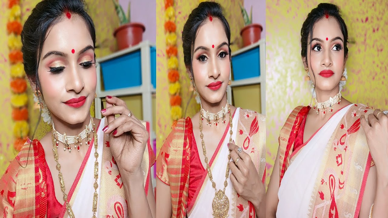 Traditional Bengali Makeup Look 🥰 || Diwali Makeup || Step By Step 🪔 ...
