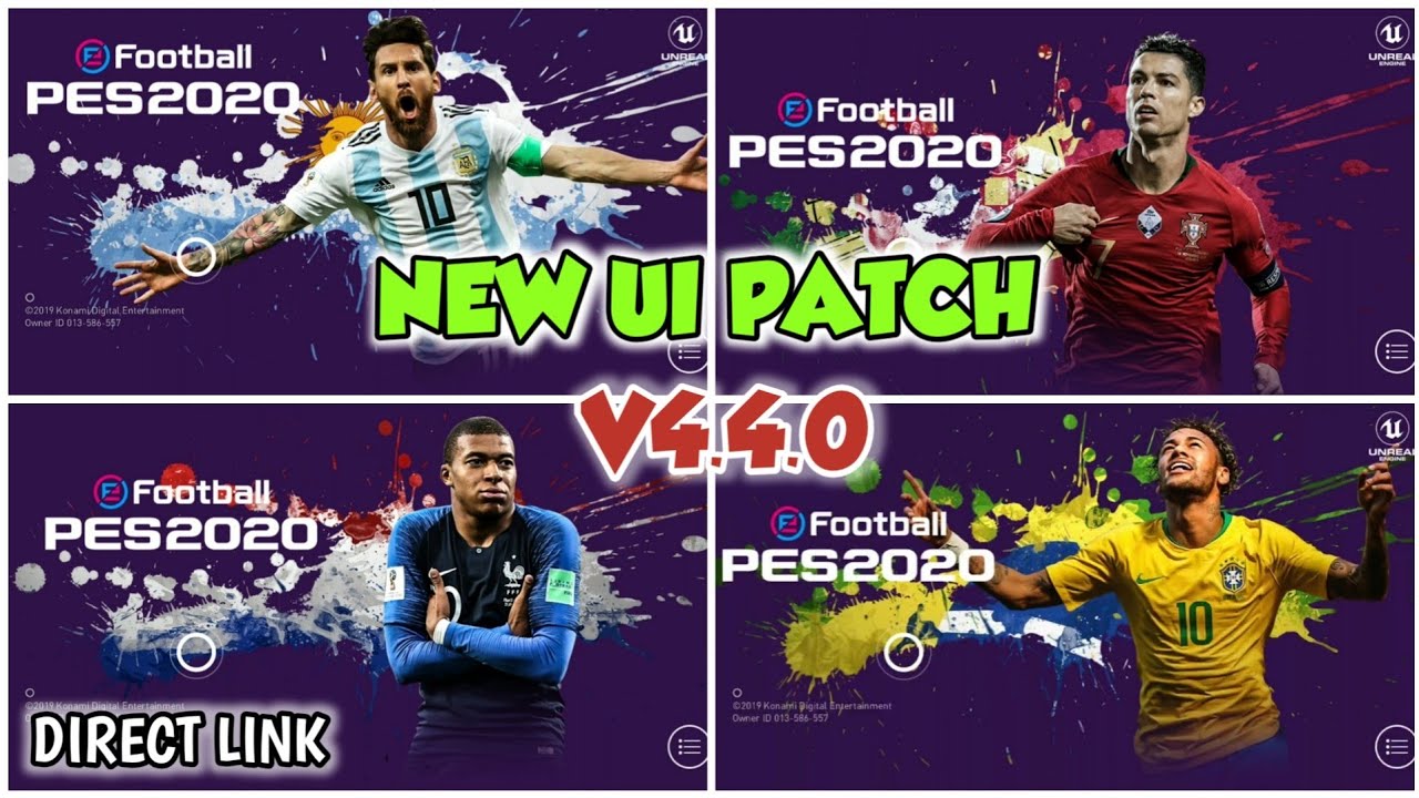 PES 2020 NEW UI PATCH V4.4.0 | NEW MENU MOD SCREENS | AVAILABLE FOR ...